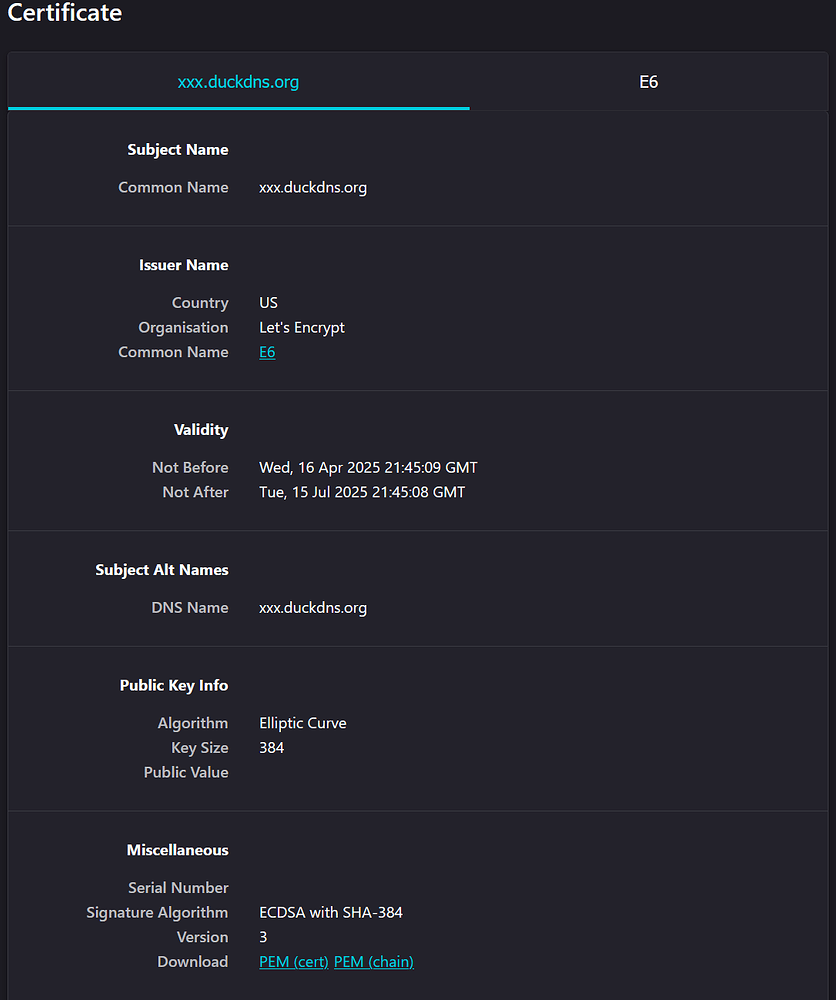 Remote Access Duckdns Certificate Date Mismatch Third Party Integrations Home Assistant