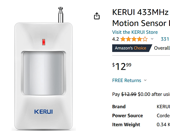 How to get RF 433mhz motion working with BroadLink RM4 pro remote ...