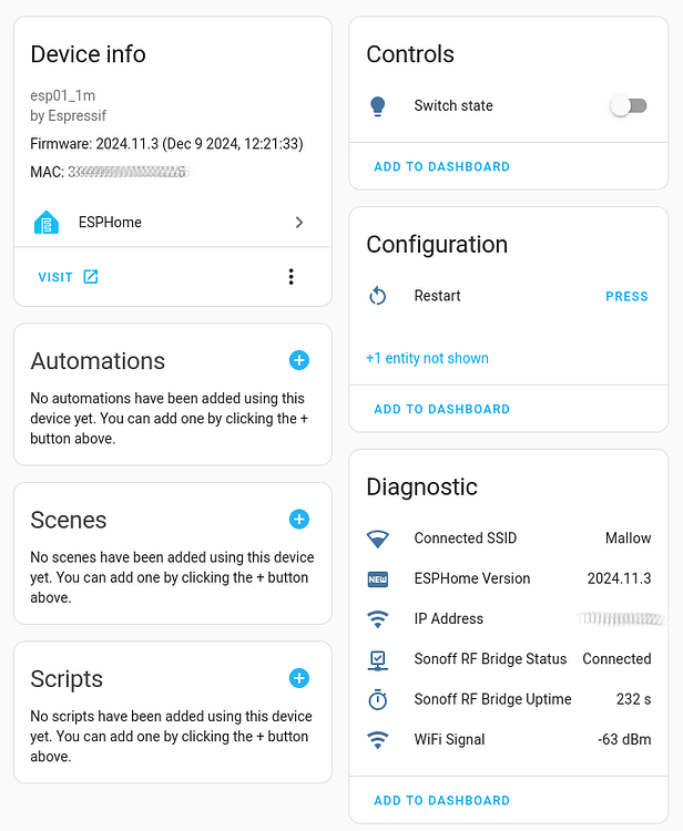 Sonoff RF Bridge - Missing the RF-Bridge - ESPHome - Home Assistant ...