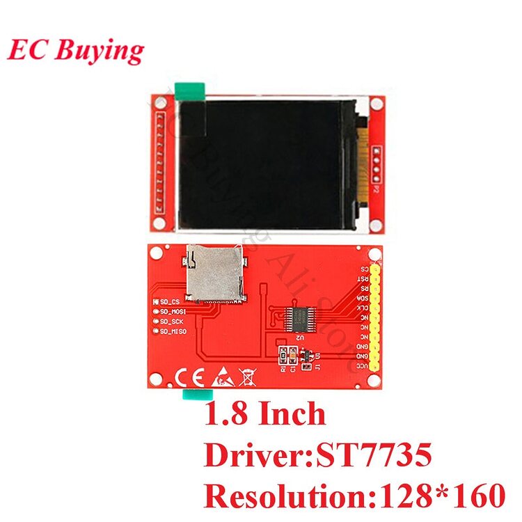 Connect TFT Color Screen LCD Display Module Drive ST7735 Interface SPI ...