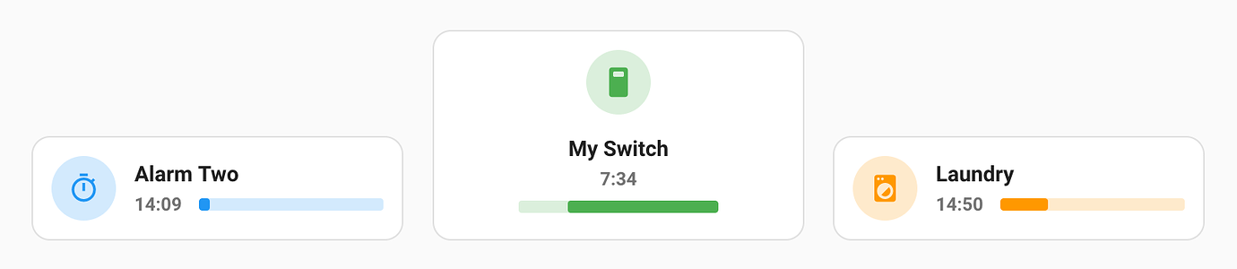 Timer Bar Card (+ Mushroom Style) - Dashboards & Frontend - Home ...