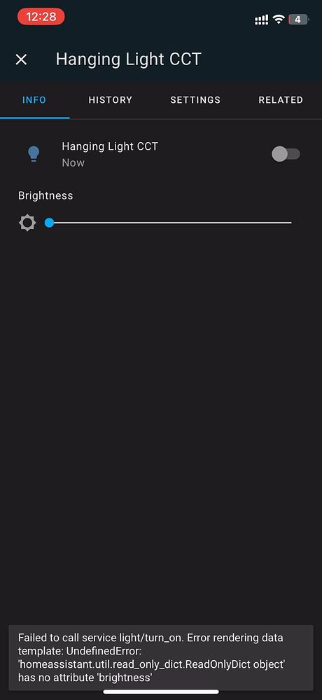 Dual white / CCT LED light template from 2-channel source (Shelly RGBW2 ...