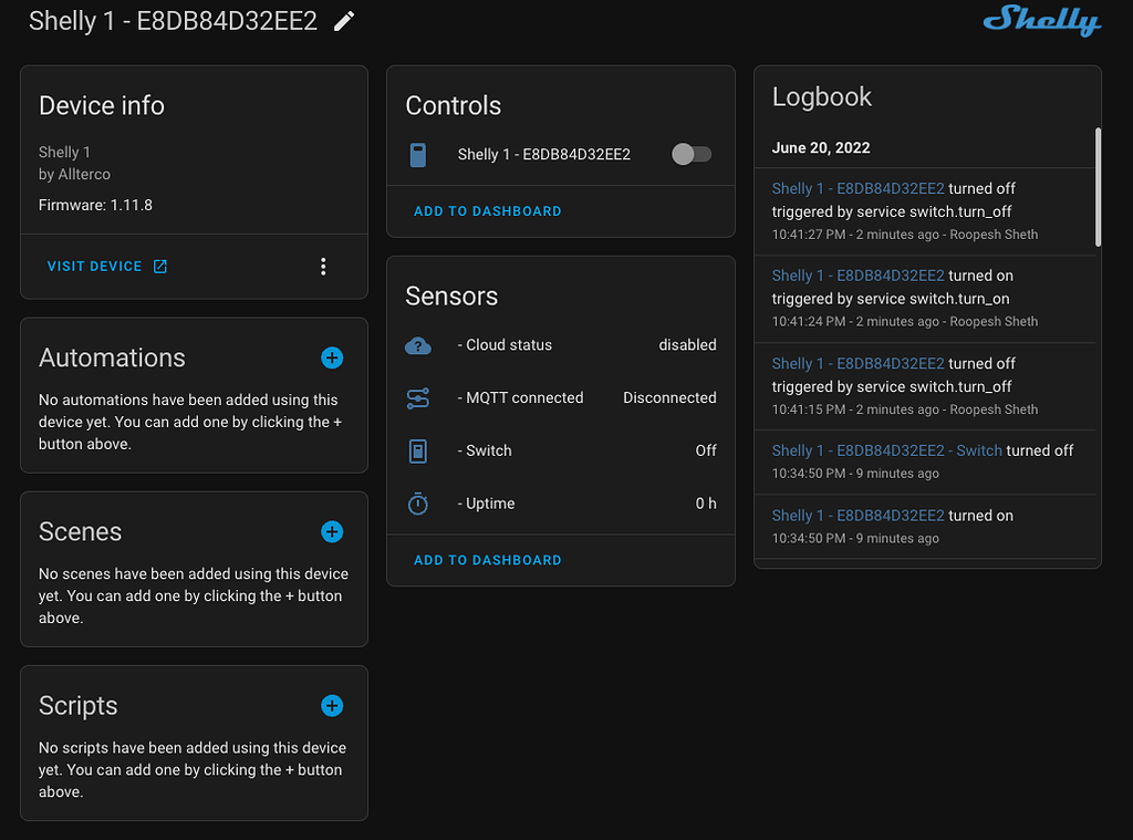 Shelly device renaming help - Third party integrations - Home Assistant ...