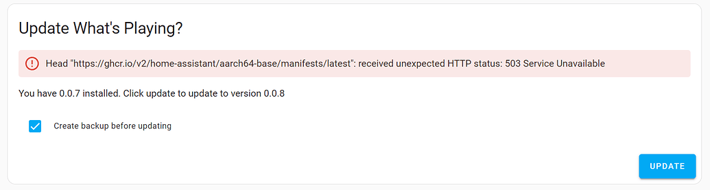 Problem Accessing Github Servers From Home Assistant Installation