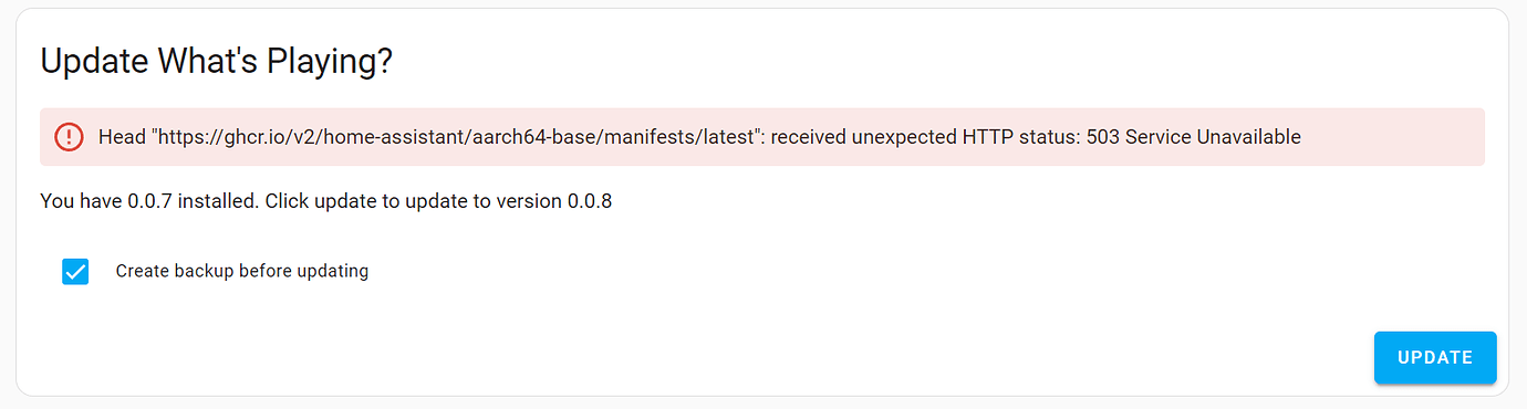 Problem Accessing Github Servers From Home Assistant Installation