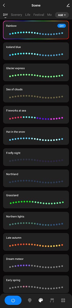 RGBIC LED Lightstrips UI Function integration - Third party ...