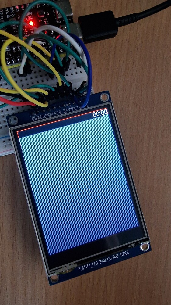 Display not entirely filled using ILI9341 display (touch) and esp32-s3 ...