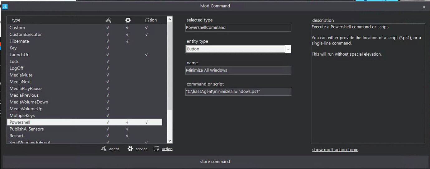 Hassagent Windows Client To Receive Notifications Use Commands Sensors Quick Actions And