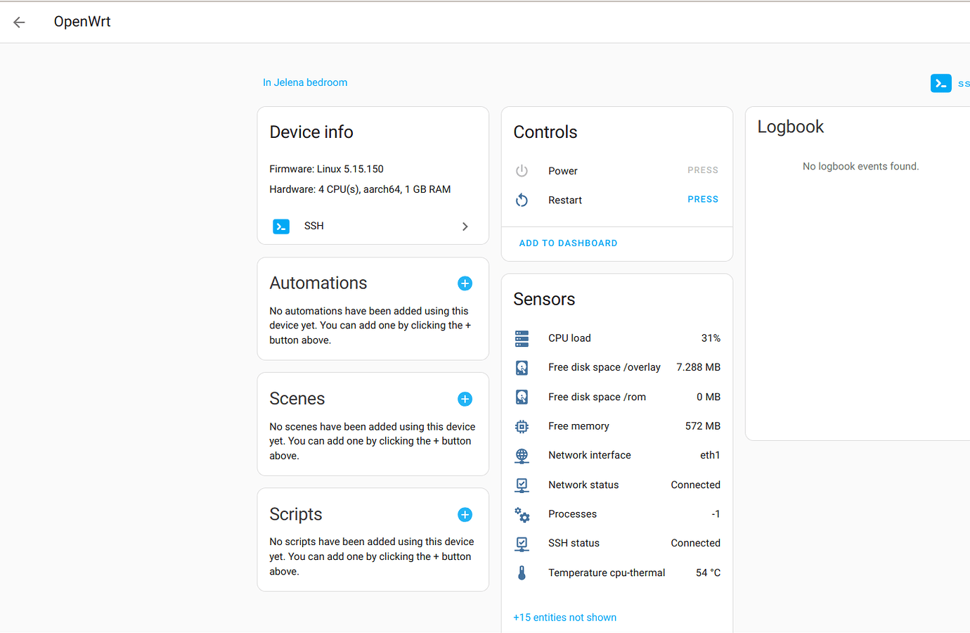 Openwrt integration - Feature Requests - Home Assistant Community