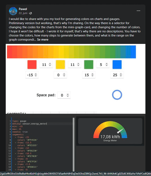 Gauge Card: how to get a gradually changing color? - Frontend - Home ...