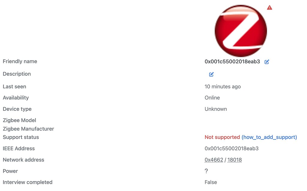 Unknown Zigbee Device Found Zigbee Home Assistant Community