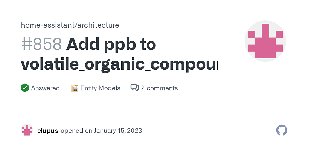 "volatile_organic_compounds" class: add UoM "ppb", "ppm" - Feature Requests - Home Assistant ...