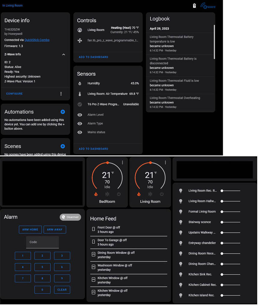 Thermostat in °F but parts of HA show a °C numeric value with °F next to value - Configuration ...