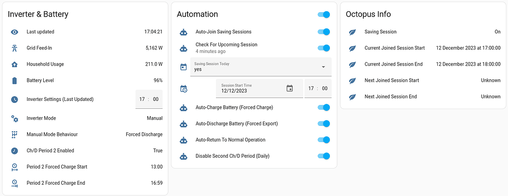 Automated Octopus Saving Sessions with Solax X1 Hybrid G4 - Share your ...