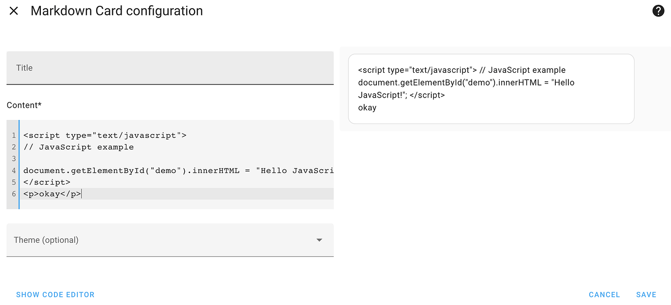 How To Use Javascript With Markdown Frontend Home Assistant Community 5592