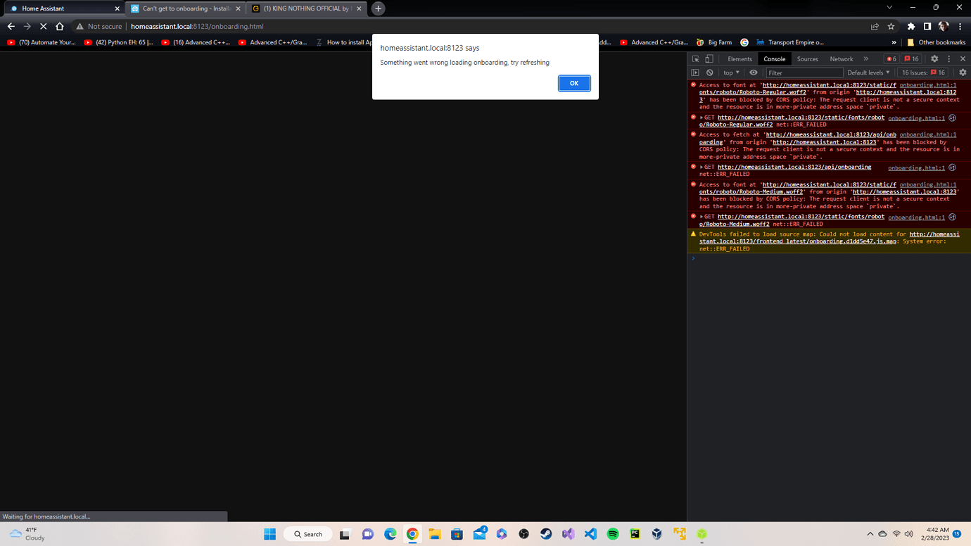 Can't get to onboarding - Home Assistant OS - Home Assistant Community