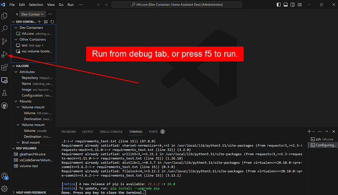 Final step missing in setting up dev environment - Development - Home Assistant Community