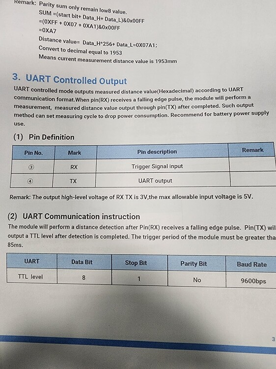 UART based ultrasonic sensor - ESPHome - Home Assistant Community
