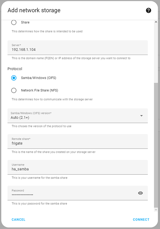 Add Network Storage Fails for samba share - Configuration - Home Assistant Community