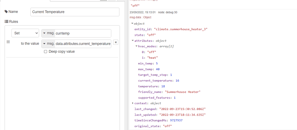 In Node Red How To Configure A Ha Sensor Entity Node To Receive State Data From A Device Node