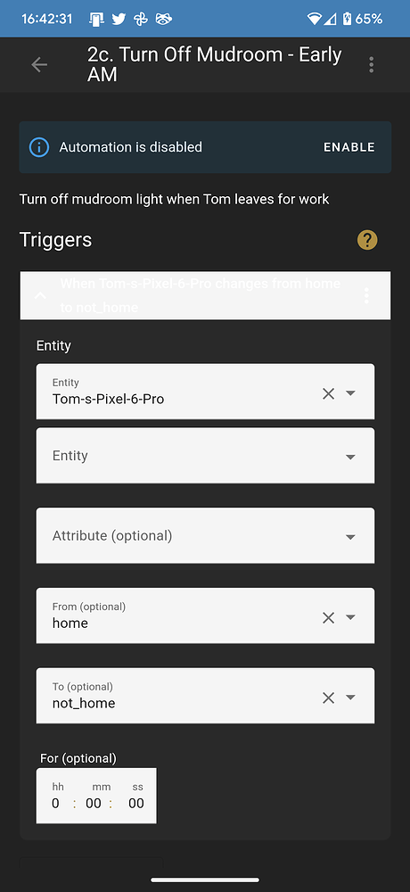 Editing Automation - Home Assistant Companion for Android - Home ...