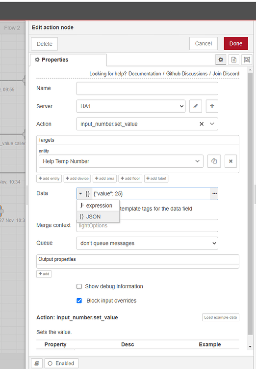 Pass entity name to action node at runtime - Node-RED - Home Assistant Community