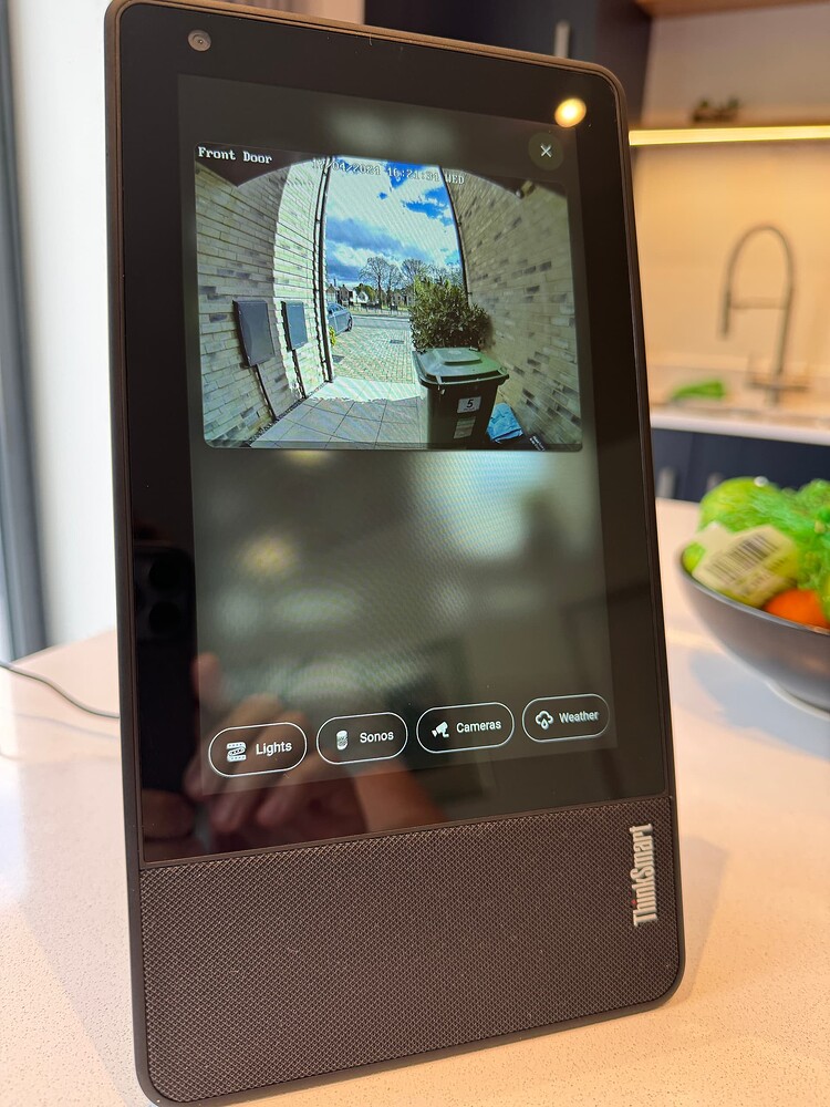 My take on a home dashboard running on the Lenovo ThinkSmart View and managing multiple devices ...