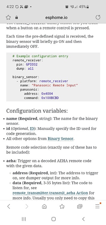 Use Rf In Home Assistant And Not Just On Board In Esphome Esphome