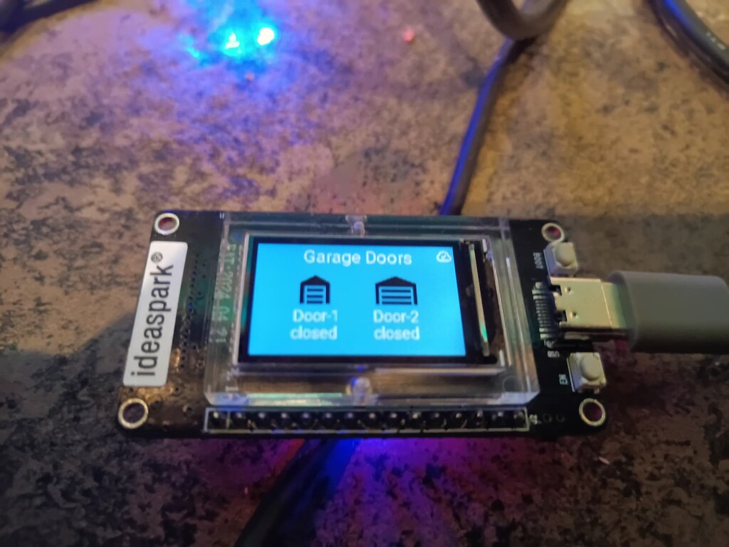 Bedside Garage Door status monitor - ESP32 ST7789V - Dashboards ...