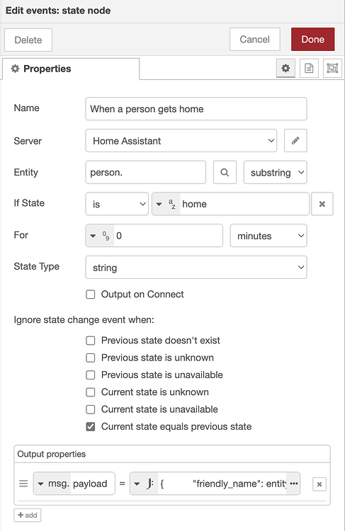 Passing data to a notification node - Node-RED - Home Assistant Community