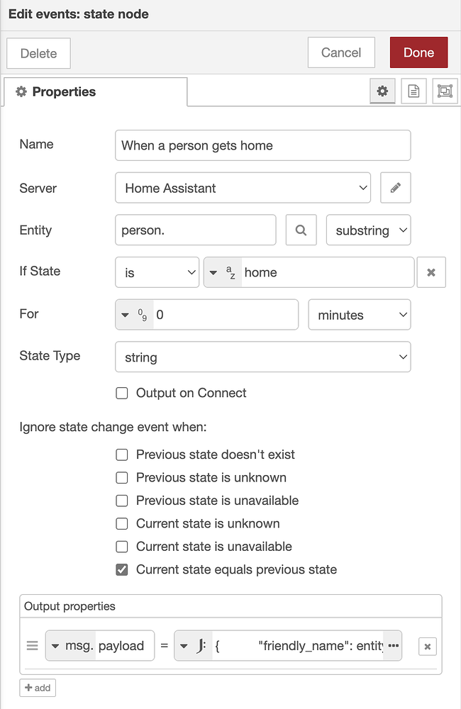 Passing data to a notification node - Node-RED - Home Assistant Community
