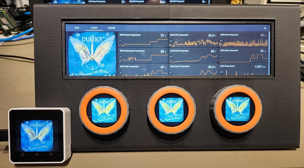 Experiment to show album cover from home assistant media player on ...