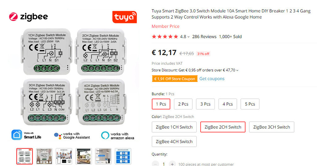 Tuya Smart ZigBee 3.0 Switch Module - Zigbee - Home Assistant Community