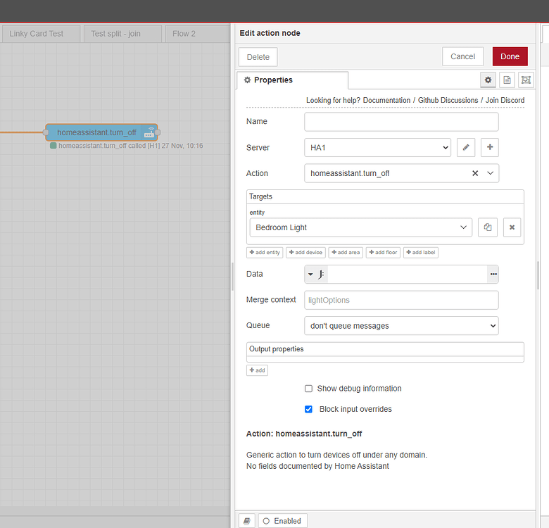Pass entity name to action node at runtime - Node-RED - Home Assistant Community