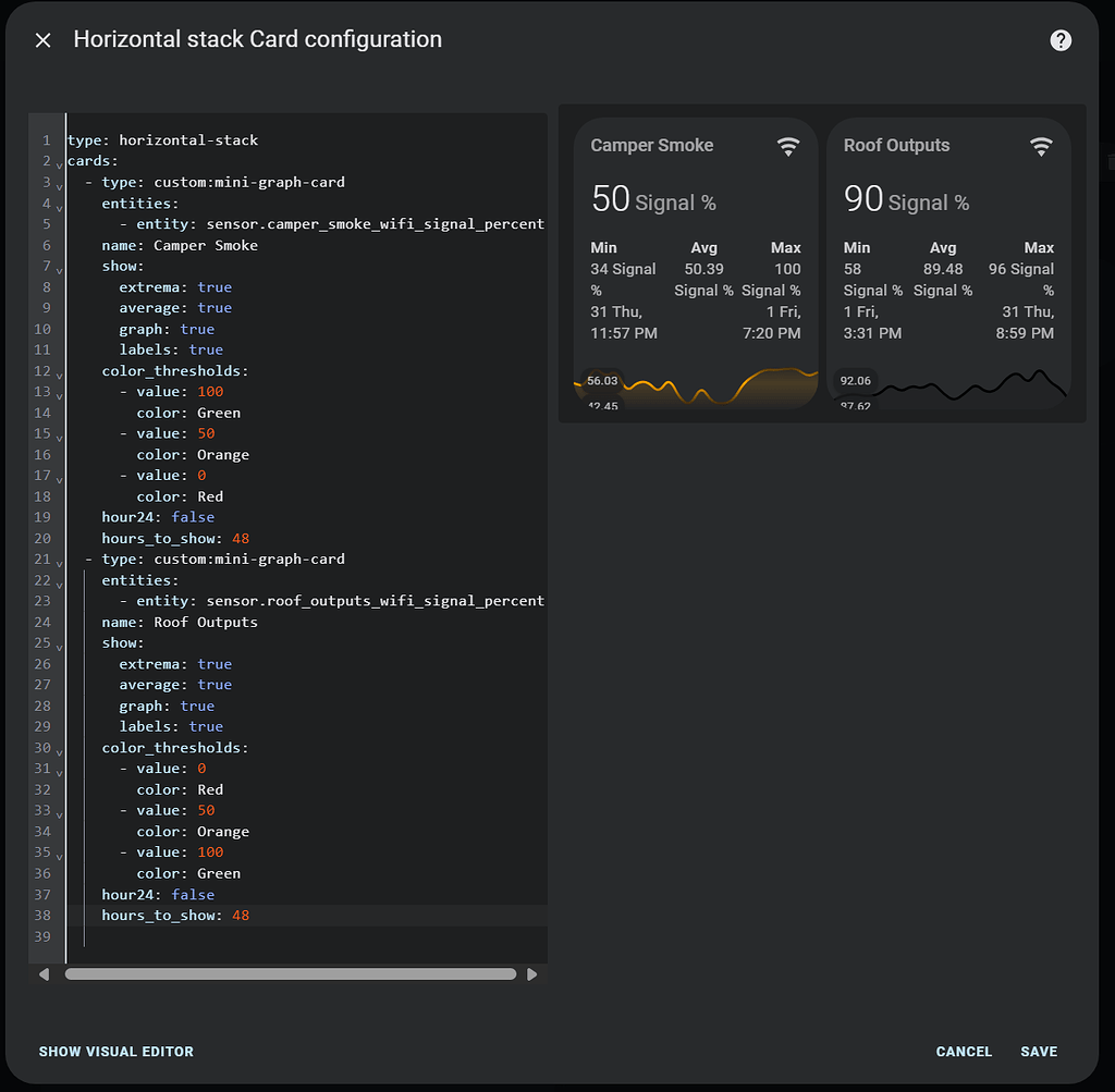Help with mini-graph-card color thresholds - Frontend - Home Assistant ...