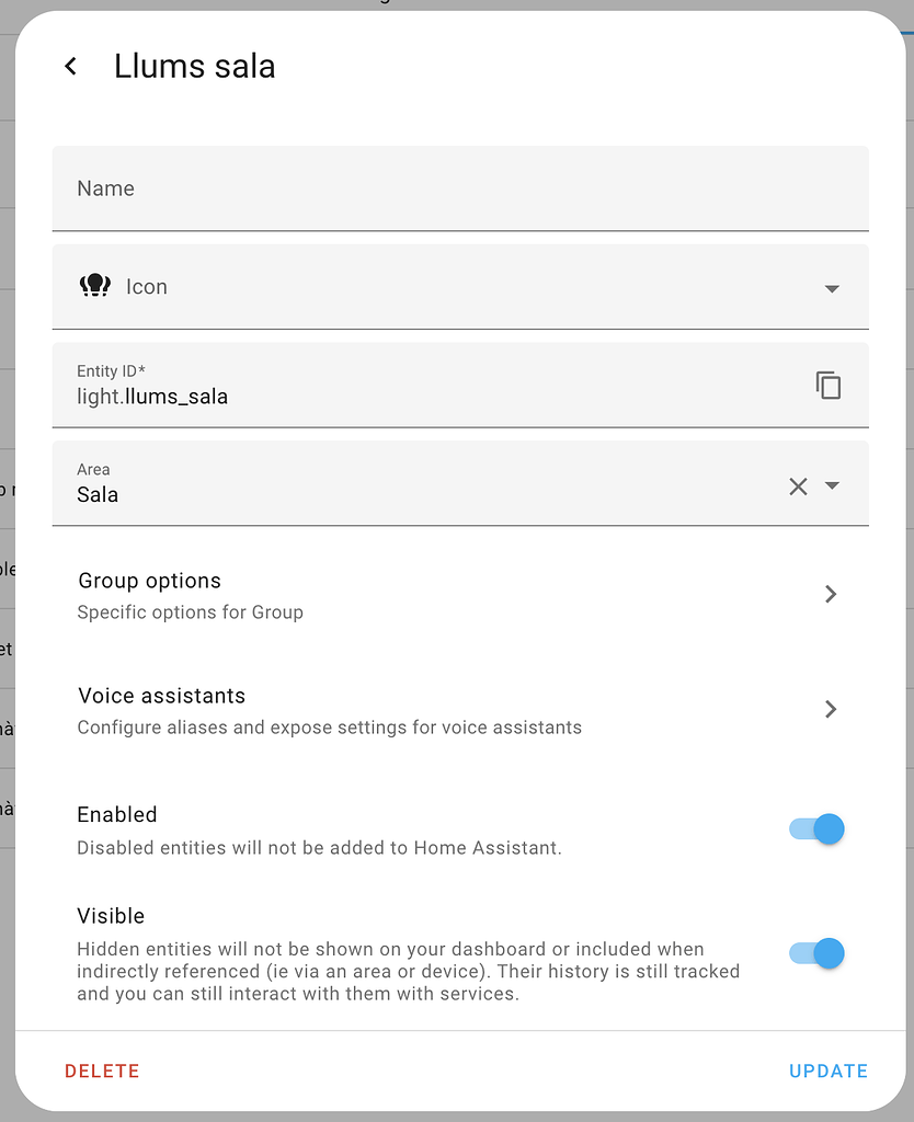 LIGHT GROUP HELPER created using Dashboard cannot be selected as a device when configuring a ...