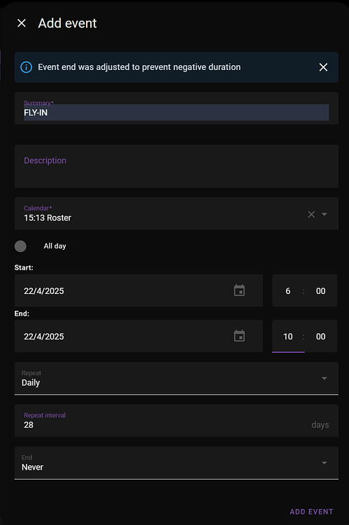 How To: Rotating/Rolling Shift Work Roster with Stock Calendar ...