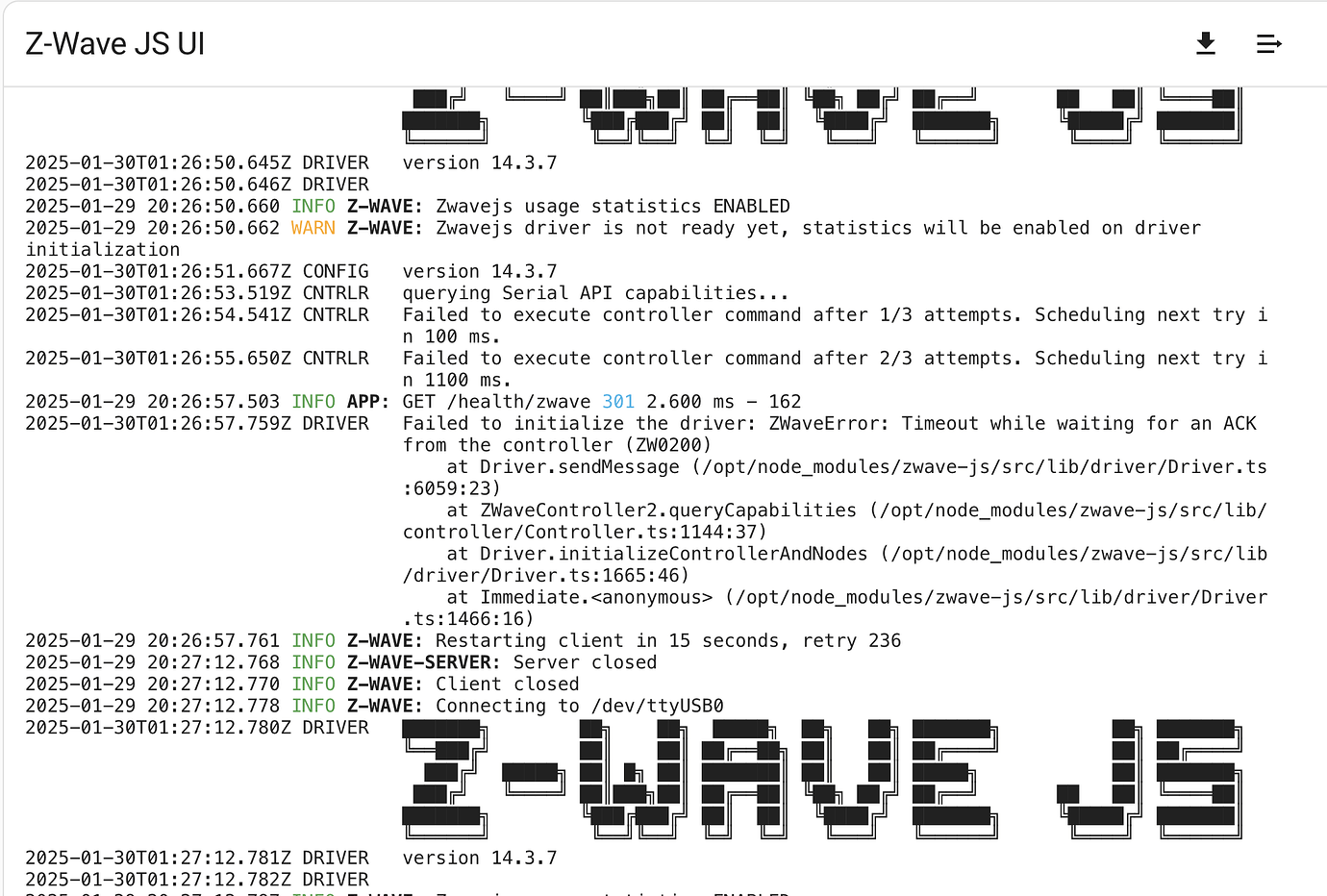 Please Help: Zwave Hub / Driver "Failed to connect" - Z-Wave - Home Assistant Community