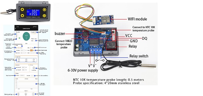 Home refrigirator converted to smart... With typical Wi-Fi thermostat ...