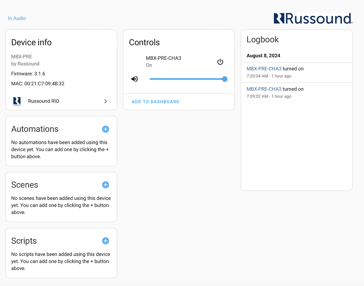 How to send commands to Russound MBX PRE through Rio? - Configuration - Home Assistant Community