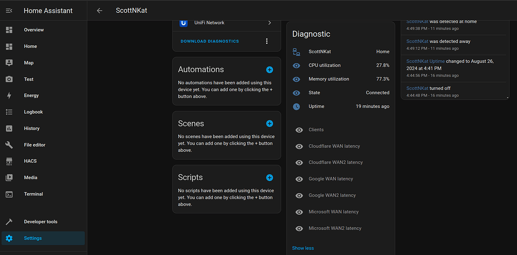 UDM Pro Device integration - Frontend - Home Assistant Community