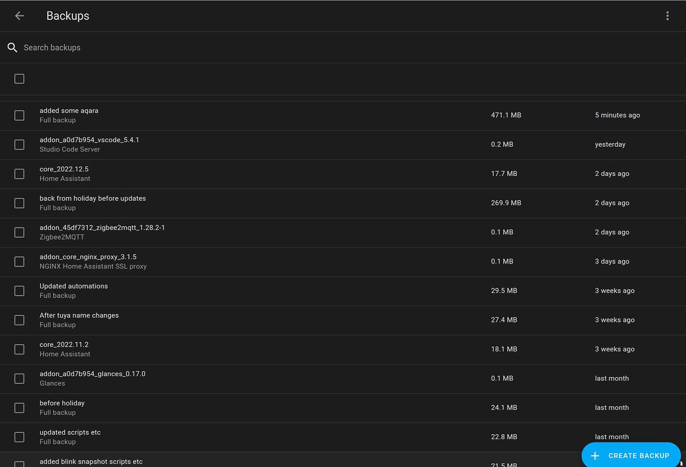 Backup - suddenly very large file - Home Assistant OS - Home Assistant ...