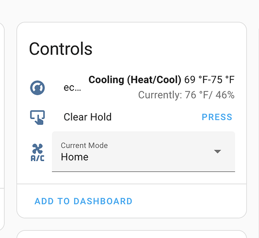 Update Ecobee Homekit Integration to support new Thermostat Card ...