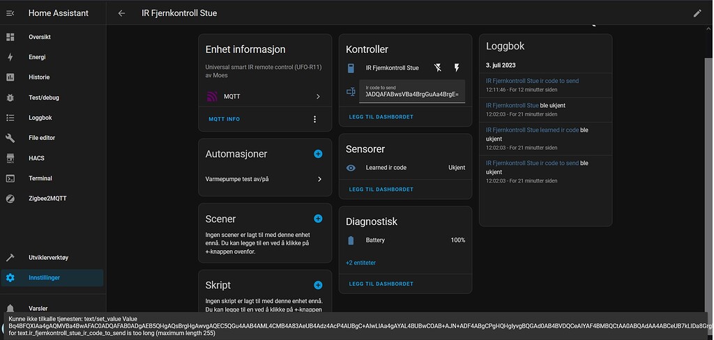 Moes UFO-r11 error: Message too long? - Zigbee - Home Assistant Community