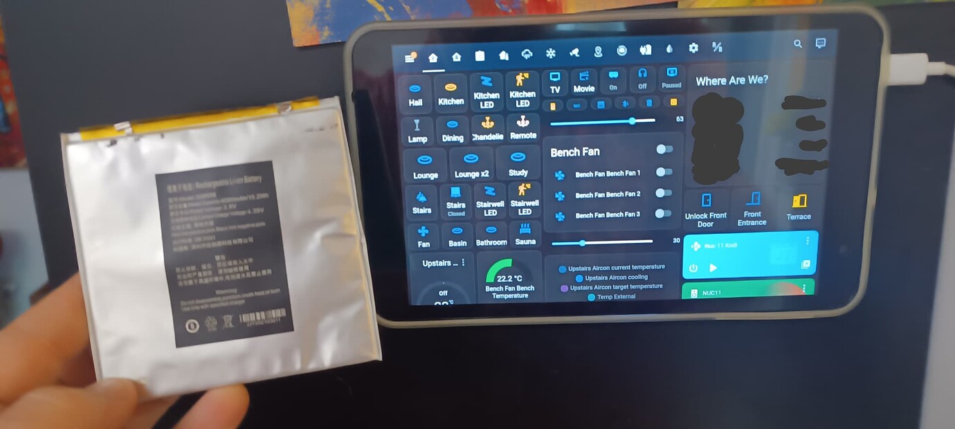 HA Dashboard on Android Tablet - Battery Bloated - Use capacitor and a ...