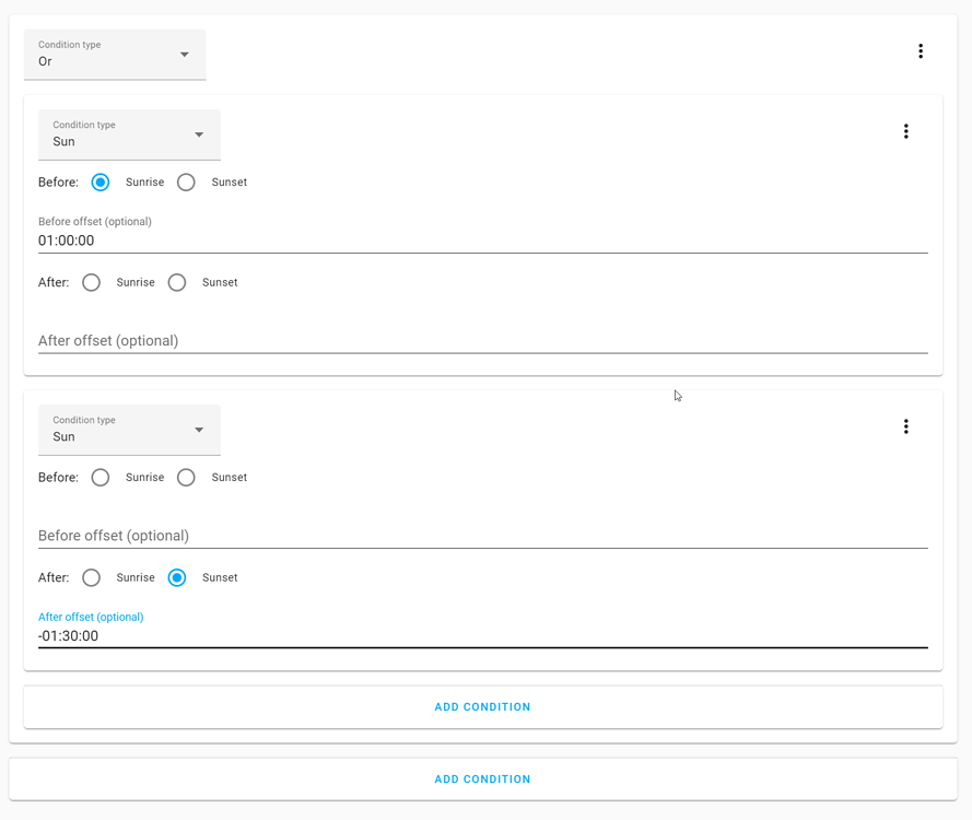 Sunset And Sunrise Config Configuration Home Assistant Community