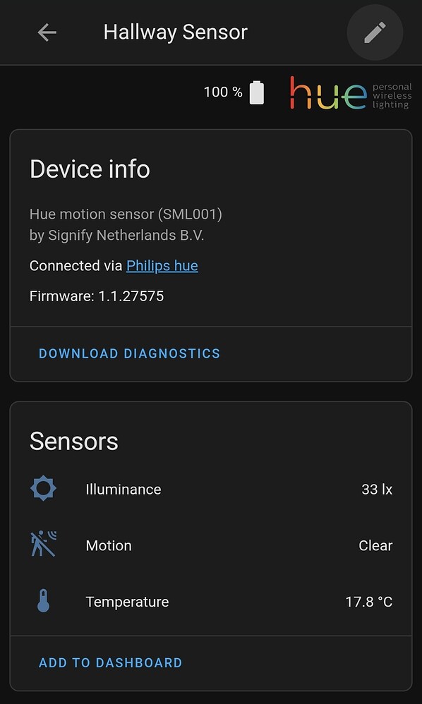 Philips Hue Motion Sensor - Lux Level not refreshing - Configuration ...