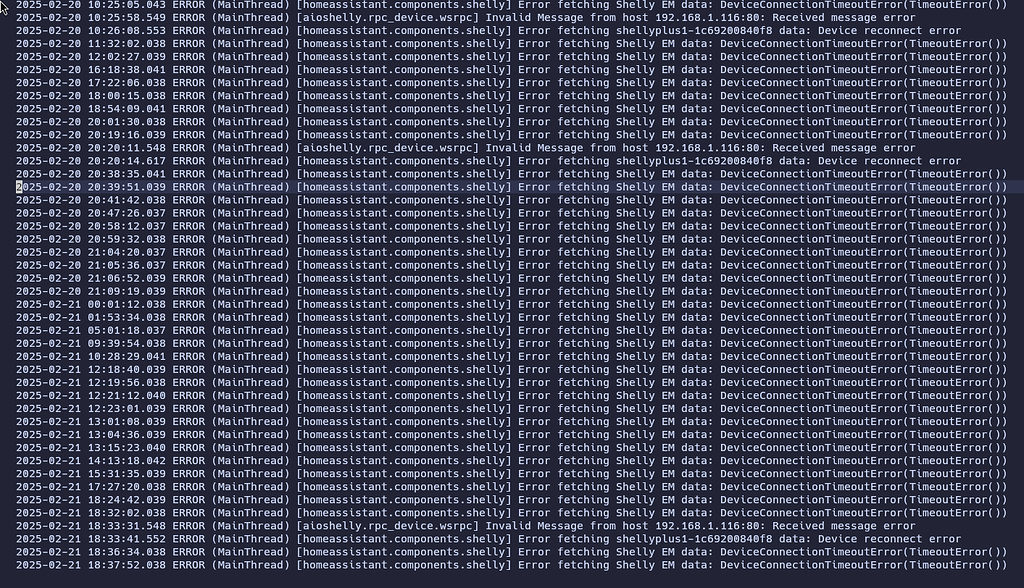 Shelly Plus 1 randomly goes unavailable for some time, then, it goes back after some time ...