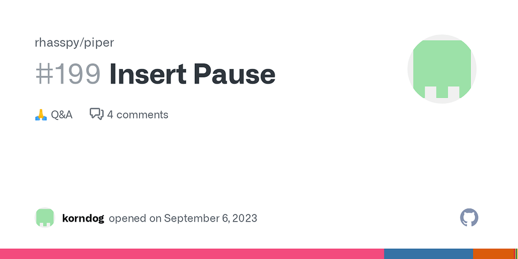 Pause between sentences in Piper TTS - Feature Requests - Home ...