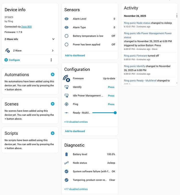 Ring Panic Button-- where is the button press? - Configuration - Home ...